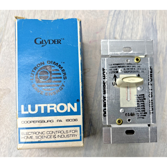Lutron | Other | Vintage Lutron Glyder Gl60 Linear Slide Dimmer 600w ...